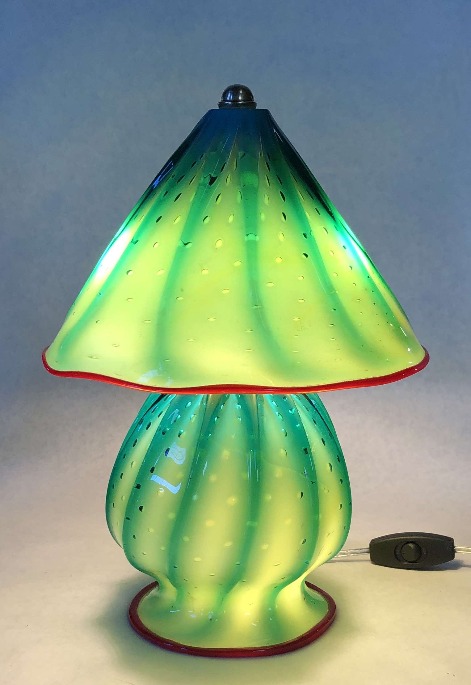 4759-Gem Table Lamp Aquarium. NOW SOLD - Strini Art Glass